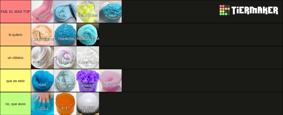 Types of Slime Tier List (Community Rankings) - TierMaker