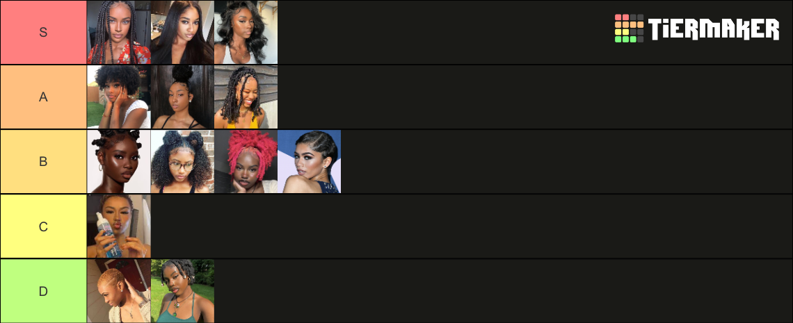Black Female Hairstyles Tier List (Community Rankings) - TierMaker