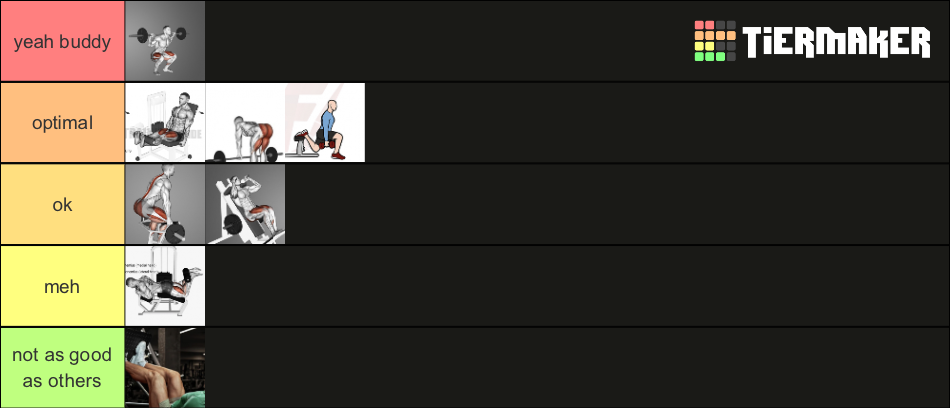Leg Day Exercises Tier List Community Rankings Tiermaker