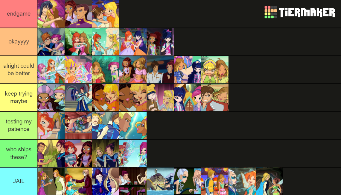 winx club ships Tier List (Community Rankings) - TierMaker