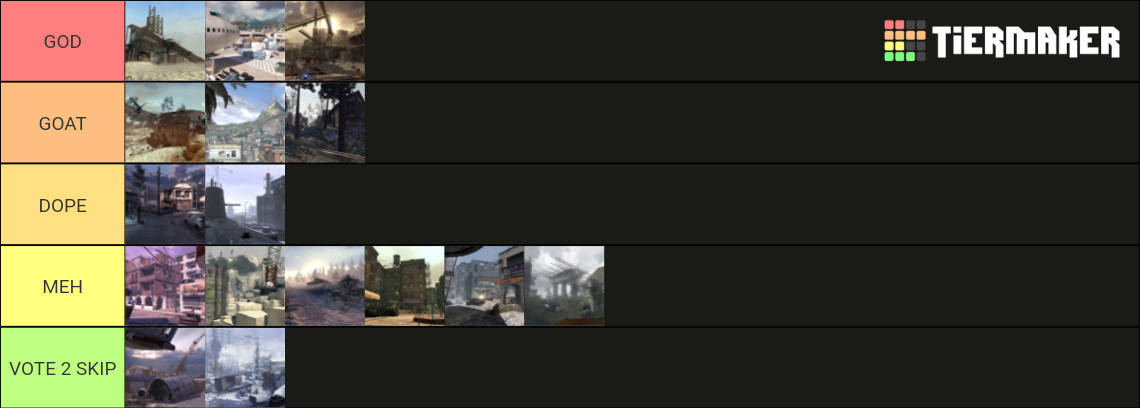 MW2 MAP RANKINGS Tier List (Community Rankings) - TierMaker
