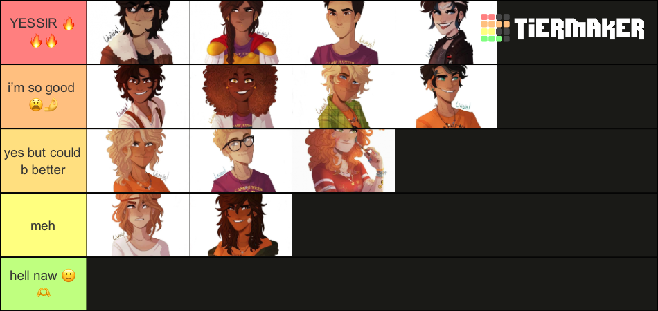 HoO Character Ranking Chart Tier List (Community Rankings) - TierMaker