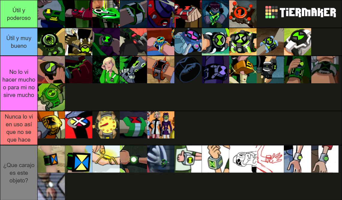 Every Ben 10 Omnitrix/Trix Design (by Cracktoon) Tier List (Community ...