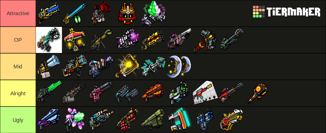 my mythical weapons in pixel gun 3d Tier List (Community Rankings ...