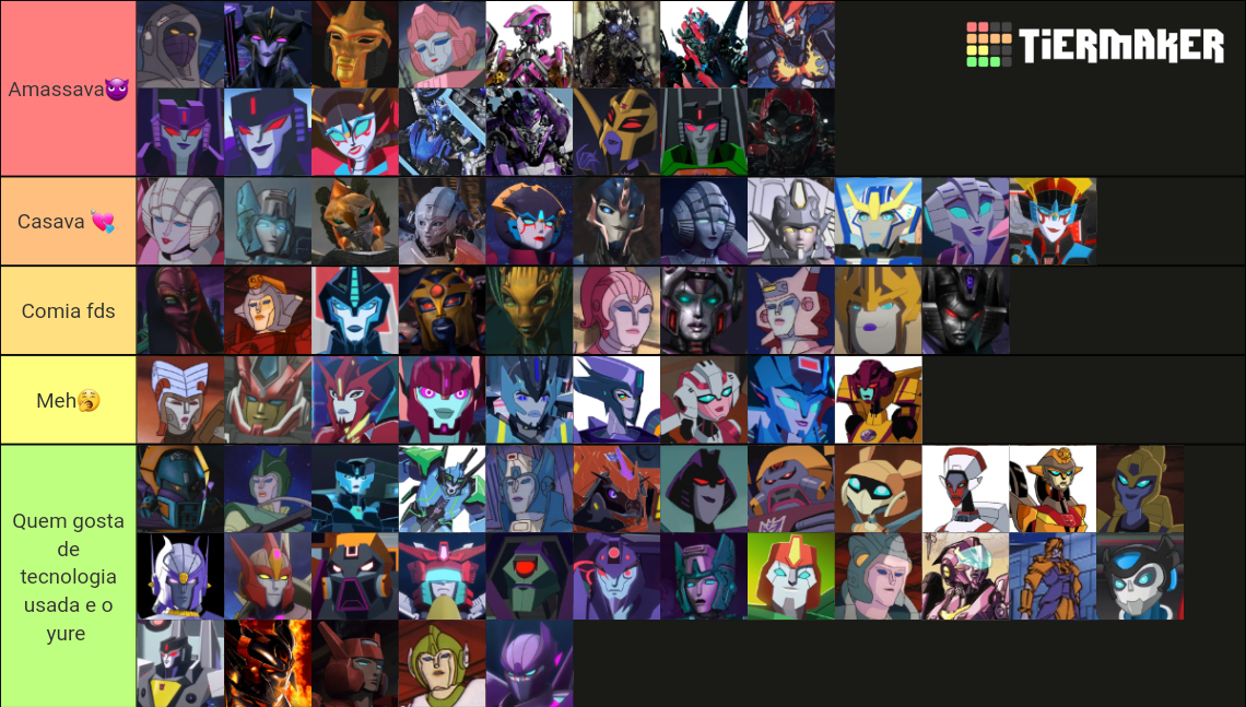 The Transformers Fem Bot Tier List (Community Rankings) - TierMaker