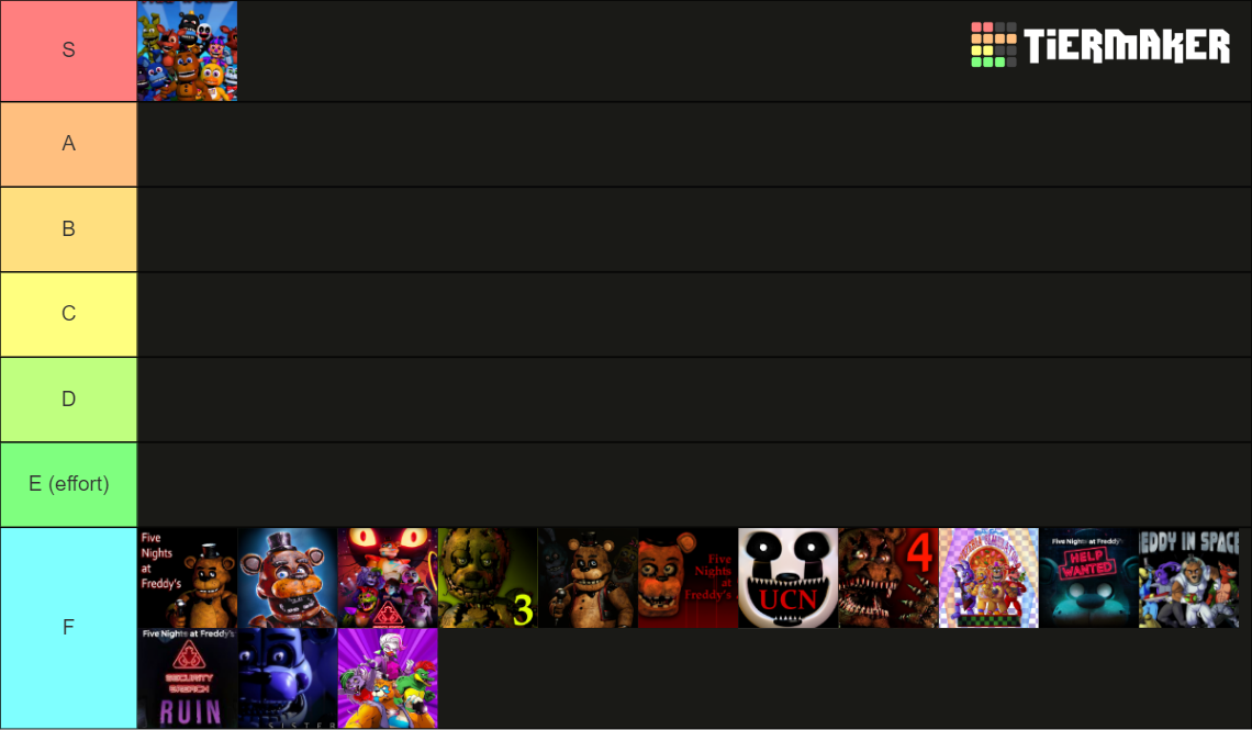 rank all fnaf games Tier List (Community Rankings) - TierMaker