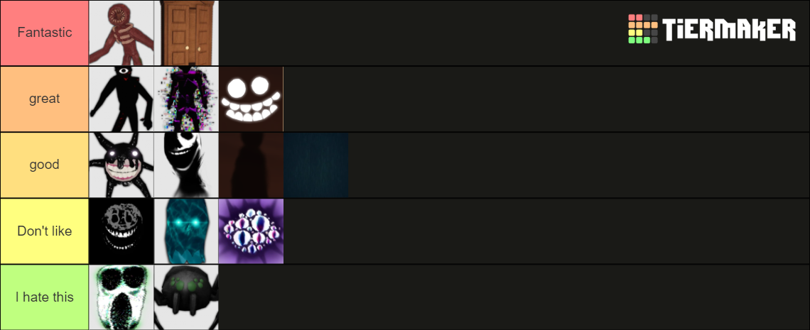 Doors Entities 👁 Tier List (Community Rankings) - TierMaker
