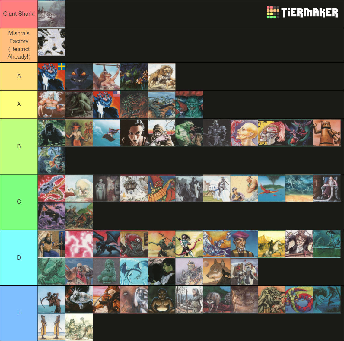 Old School Magic Creatures Tier List (Community Rankings) - TierMaker