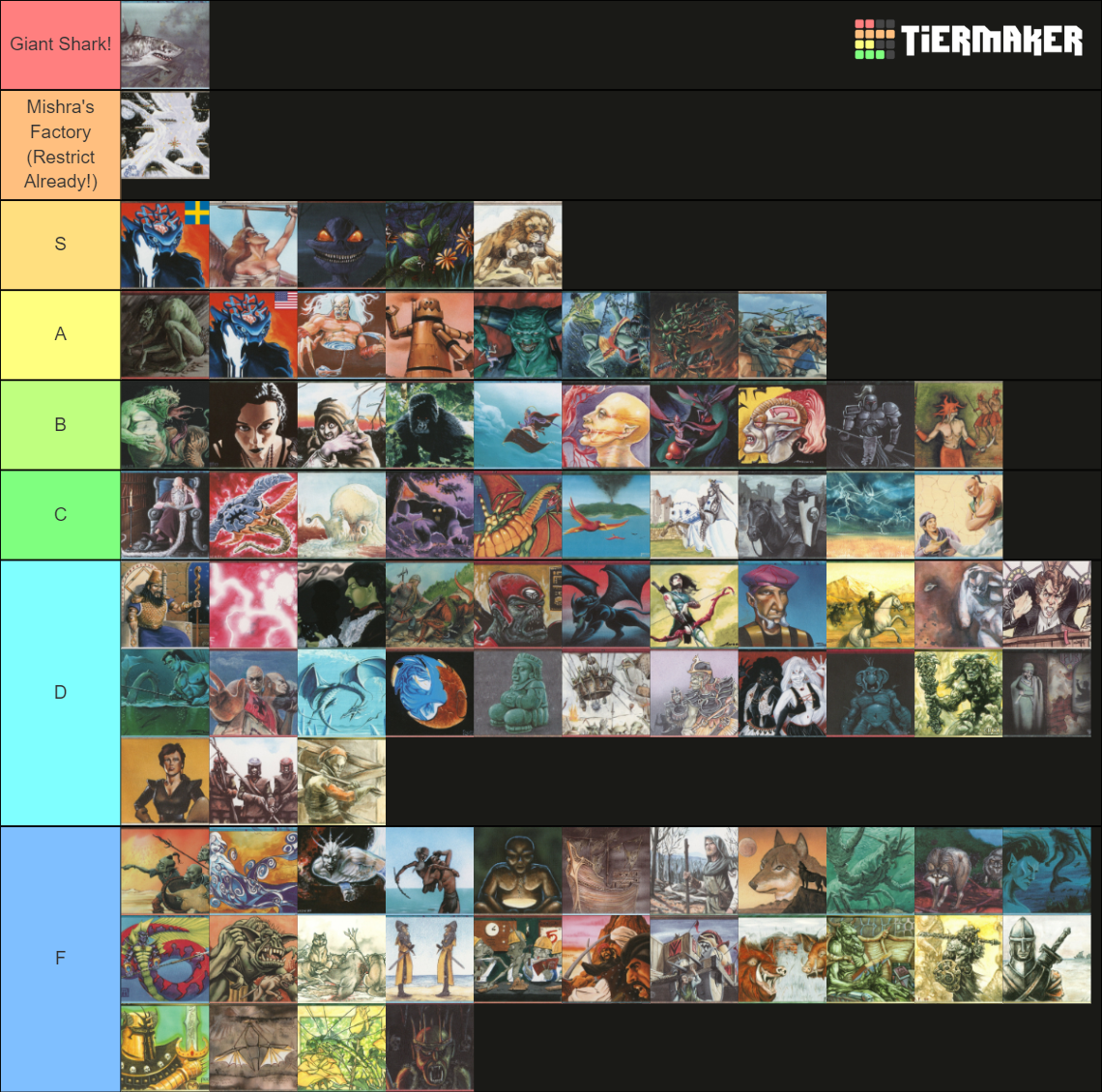 Old School Magic Creatures Tier List (Community Rankings) - TierMaker