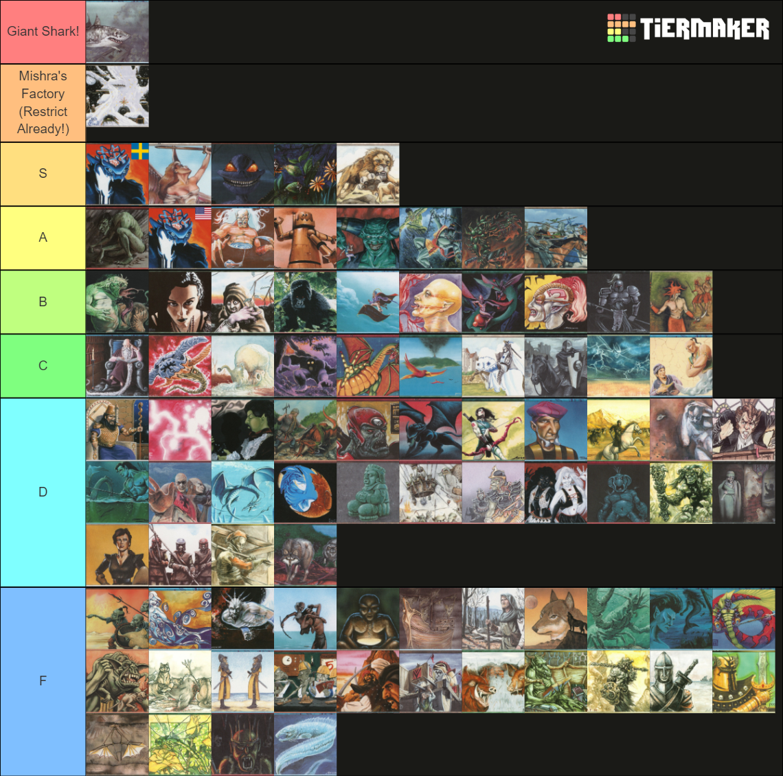 Old School Magic Creatures Tier List (Community Rankings) - TierMaker