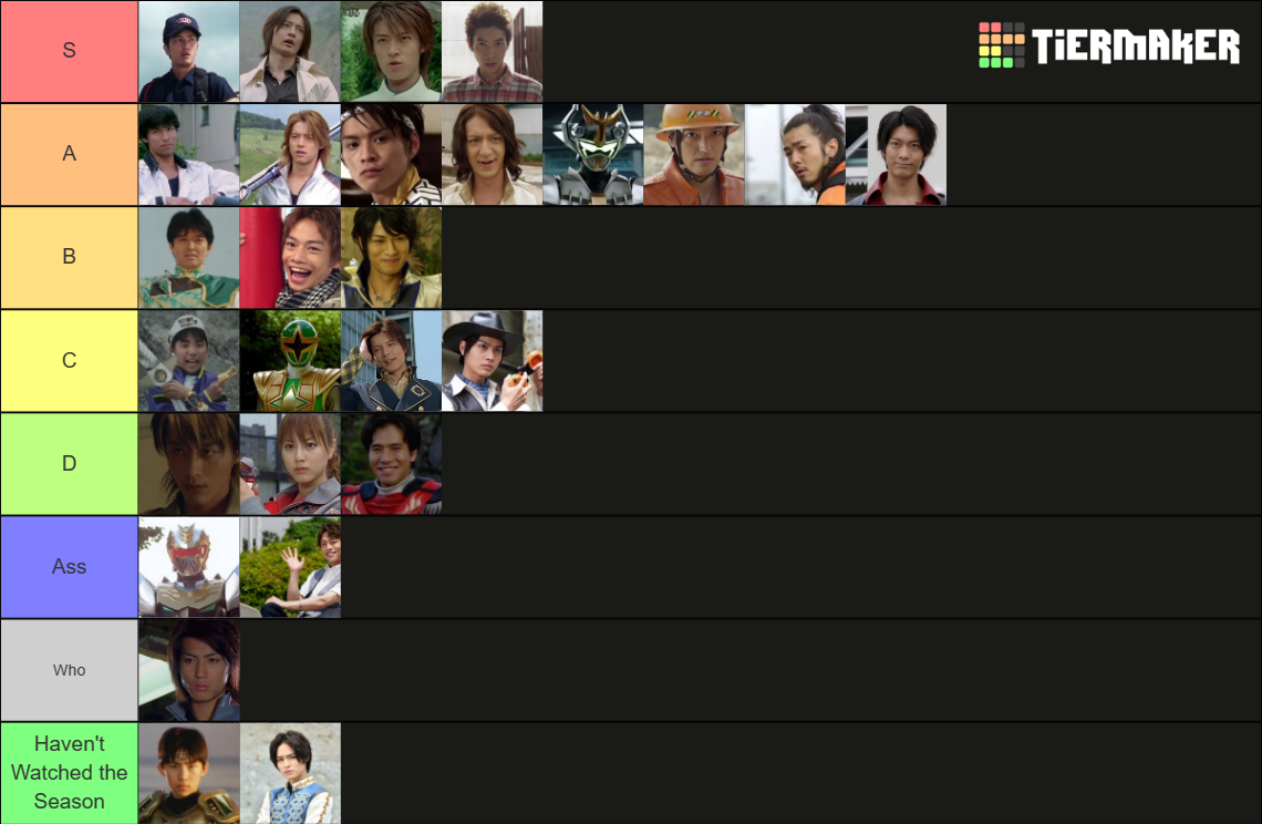 Super Sentai 6th Rangers Tier List (Community Rankings) - TierMaker
