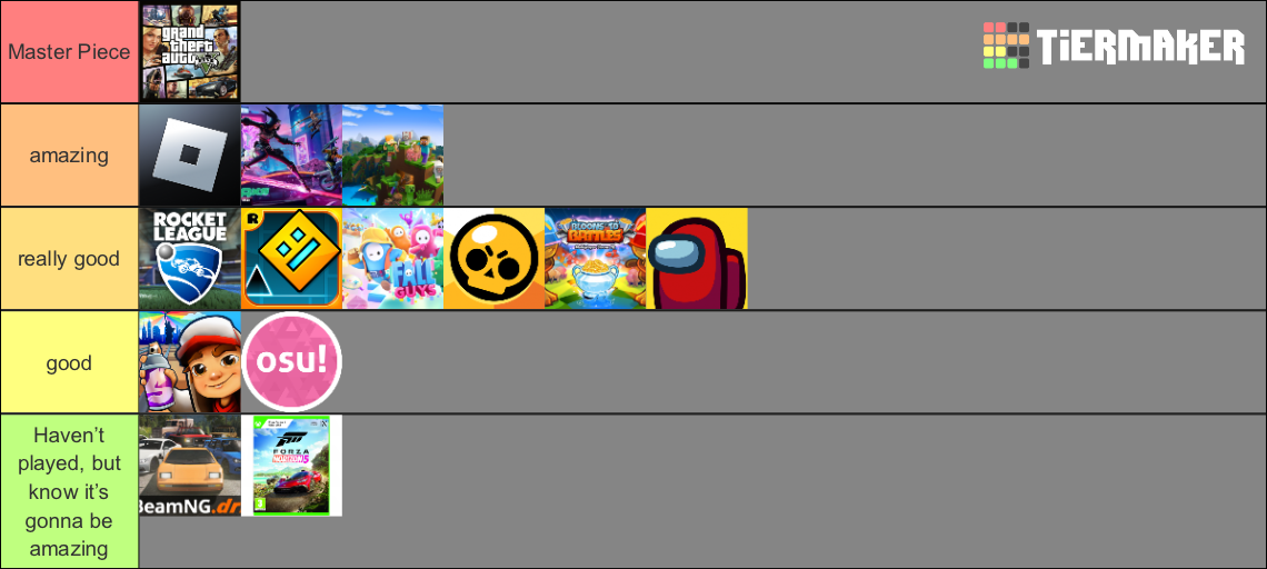 Best games of all time Tier List (Community Rankings) - TierMaker