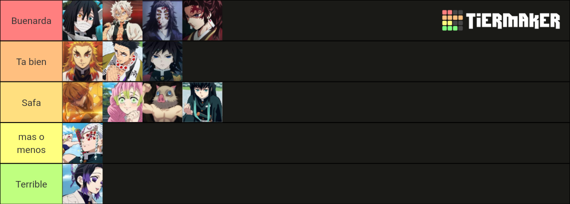Demon fall, breathing, demon slayer, kimetsu no yaiba Tier List (Community Rankings) - TierMaker
