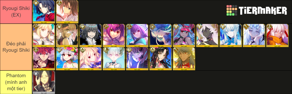 FGO Tier List (Community Rankings) - TierMaker