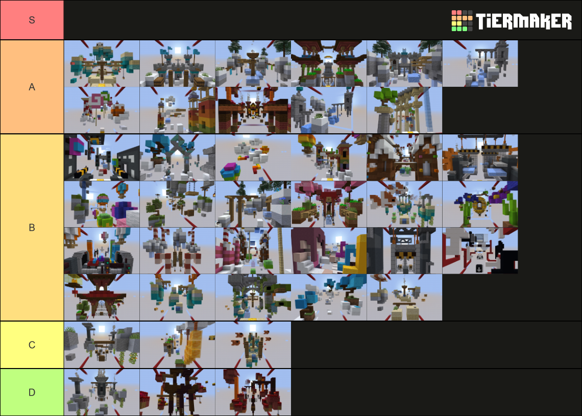 iTMG Parkour Warrior Courses Tier List (Community Rankings) - TierMaker