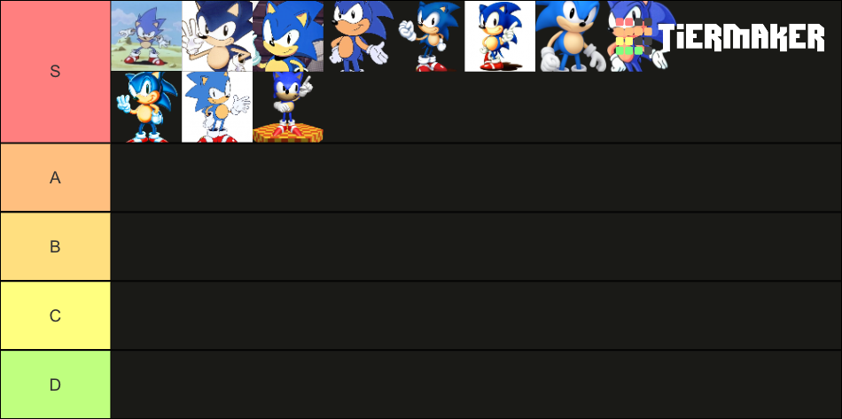 Classic Sonic Designs Ranked Tier List (Community Rankings) - TierMaker