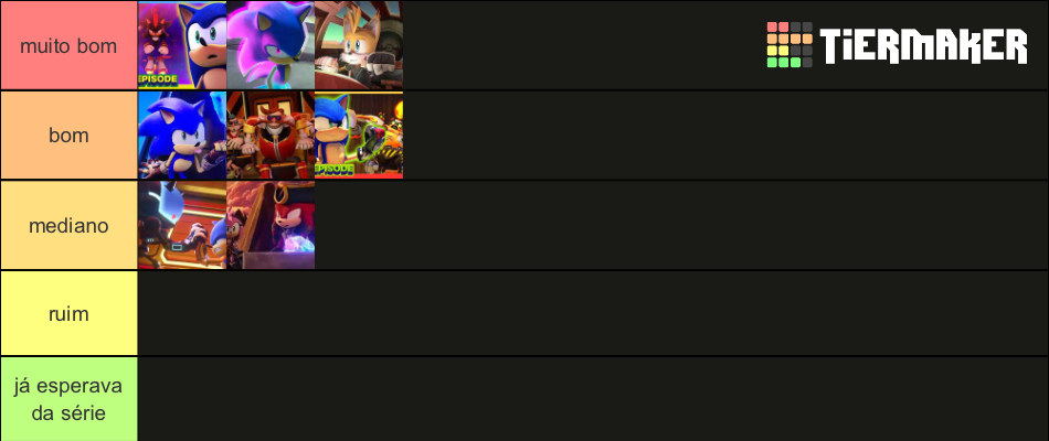 episódios de sonic prime rank Tier List (Community Rankings) - TierMaker