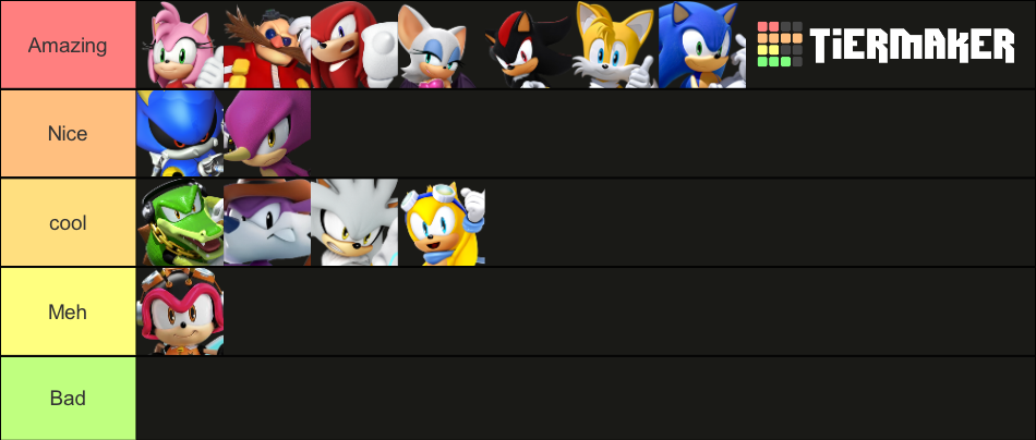 Sonic Characters Tier List Community Rankings Tiermaker