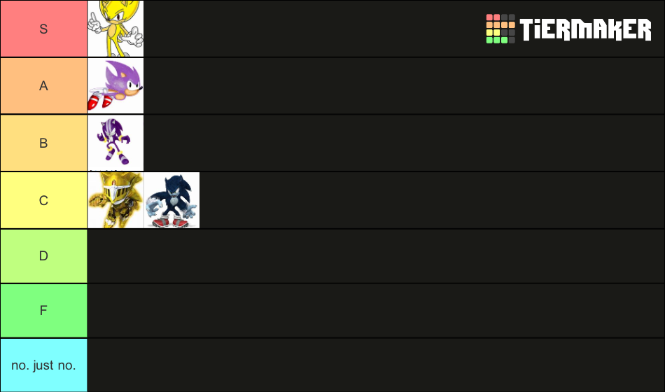Sonic form Tier List (Community Rankings) - TierMaker