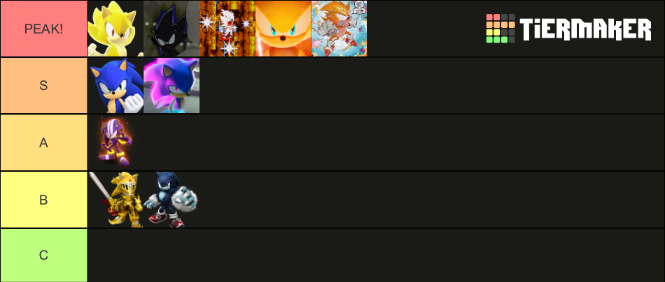 Sonic Forms Tier List (Community Rankings) - TierMaker