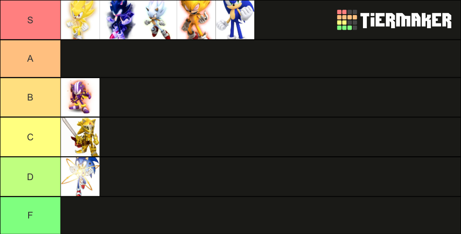 Sonic forms teir list Tier List (Community Rankings) - TierMaker