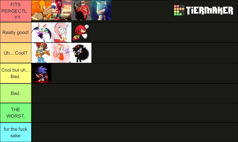 Sonic voices Tier List (Community Rankings) - TierMaker