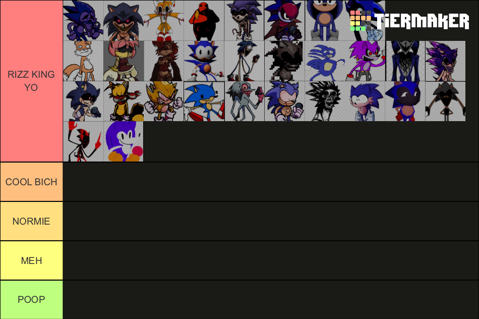 Sonic Exe Tier List Community Rankings Tiermaker