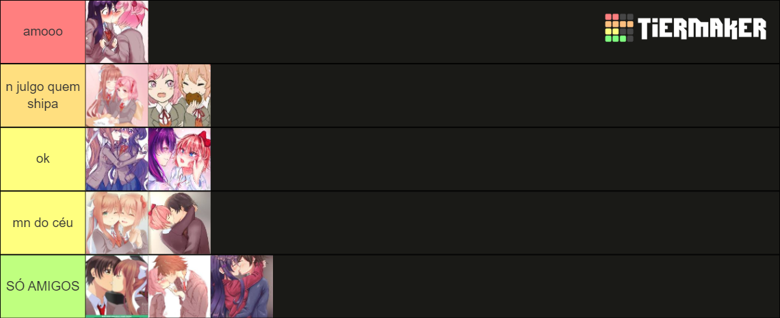 Doki Doki Literature Club ships Tier List (Community Rankings) - TierMaker