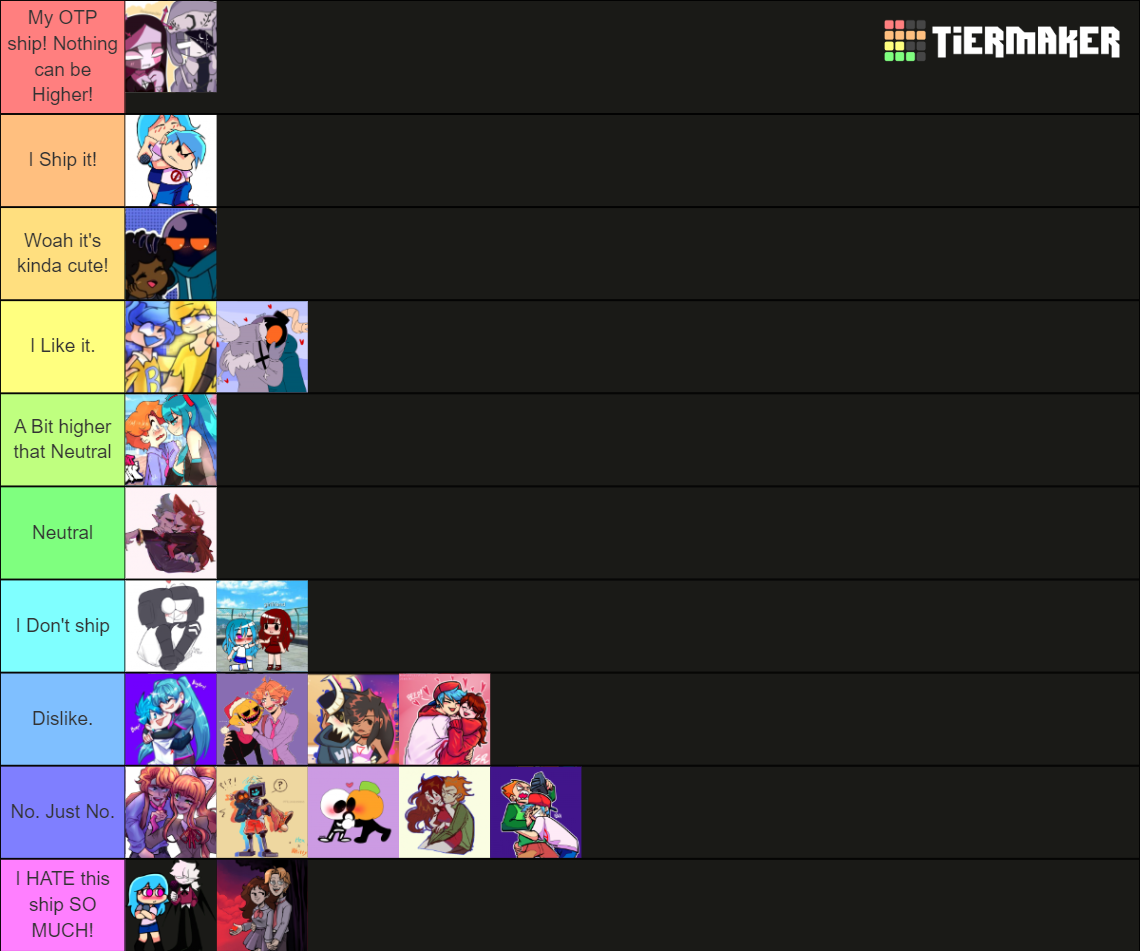 Friday night Funkin (FnF'): Ships TierList (Fixed) Tier List (Community ...