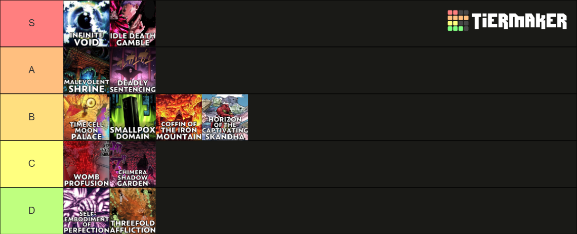 Labled And Colored Jjk Domain Expansions [ch245] Tier List Community