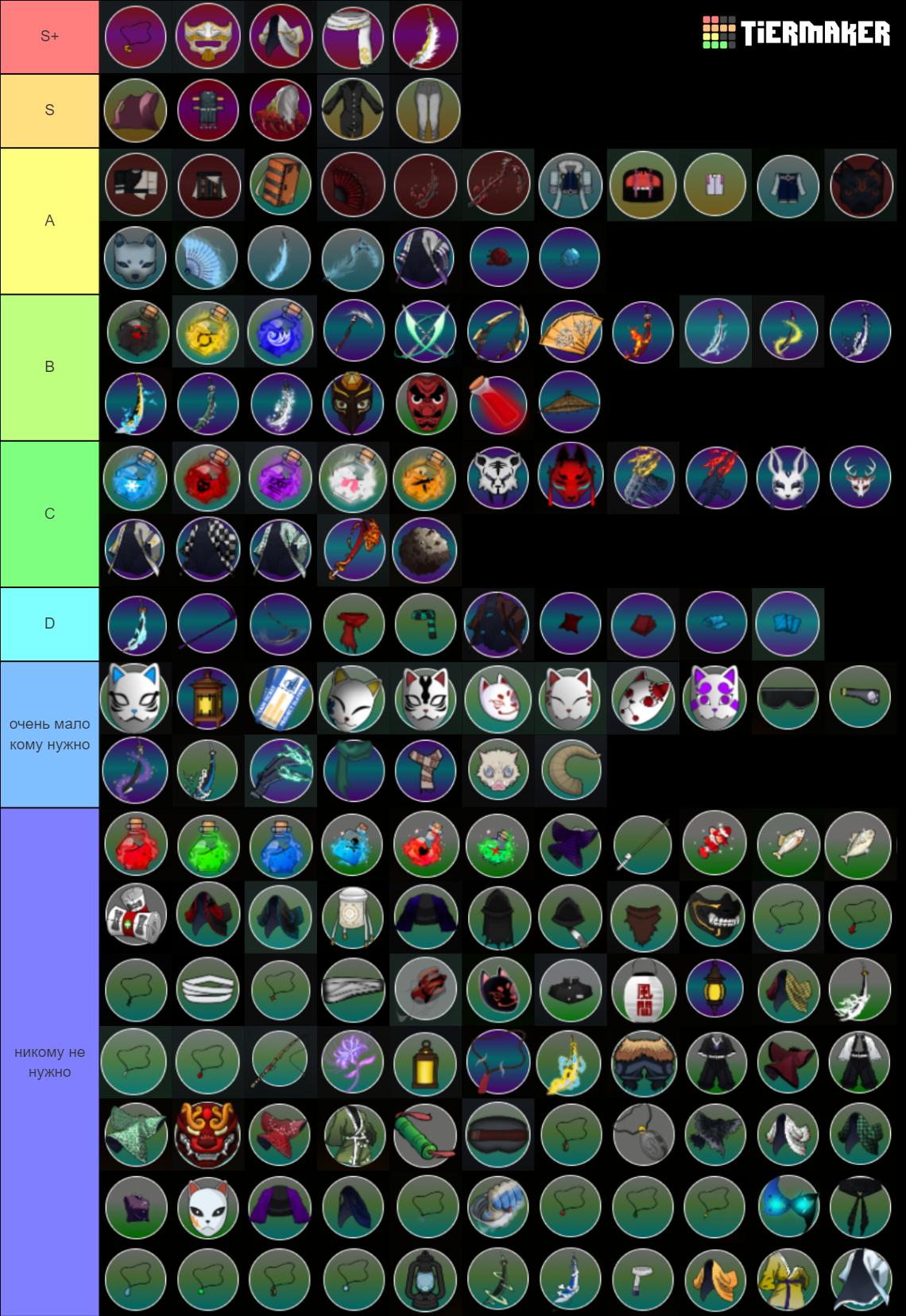 project slayers item Tier List (Community Rankings) - TierMaker