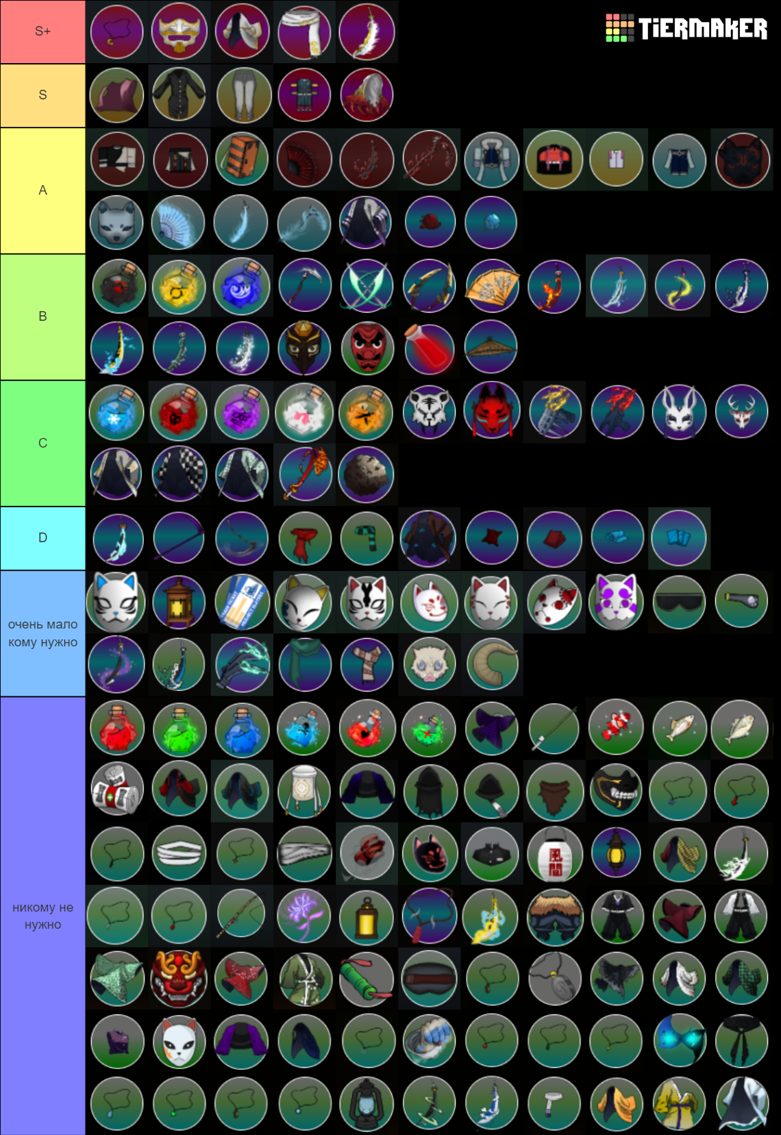 project slayers item Tier List (Community Rankings) - TierMaker