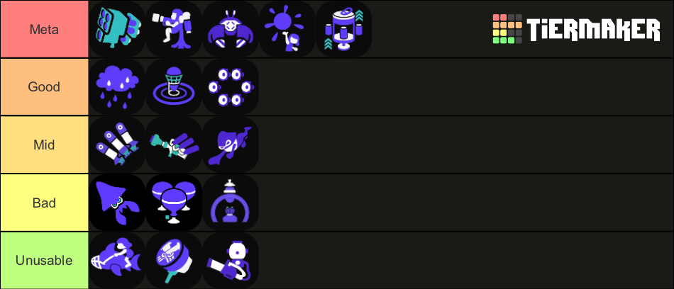 Splatoon 3 All Specials Tier List (Community Rankings) - TierMaker