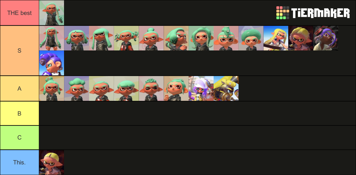 Splatoon Hairstyles Tier List (Community Rankings) - TierMaker