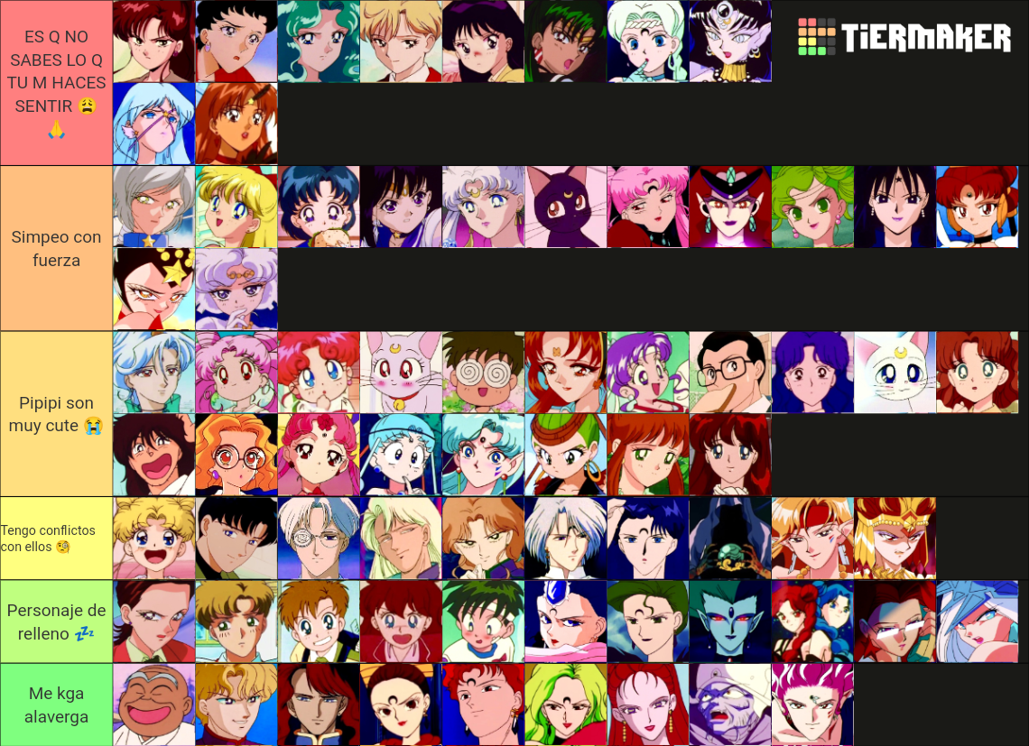 Sailor Moon all characters (anime) Tier List (Community Rankings ...