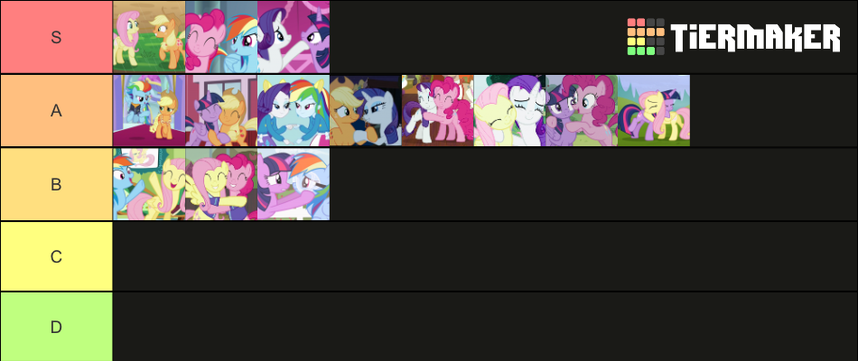 My Little Pony MANE 7 Ships Tier List (Community Rankings) - TierMaker