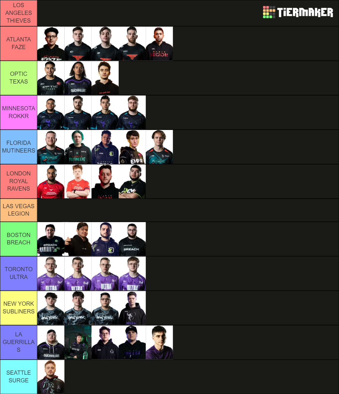 CDL 2024 MWIII Teams & Players Tier List (Community Rankings) - TierMaker