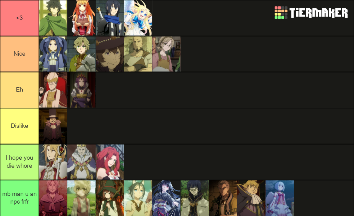 Shield Hero Characters Tier List (Community Rankings) - TierMaker