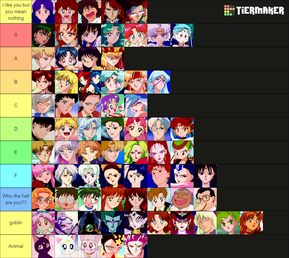 Sailor Moon all characters (anime) Tier List (Community Rankings ...