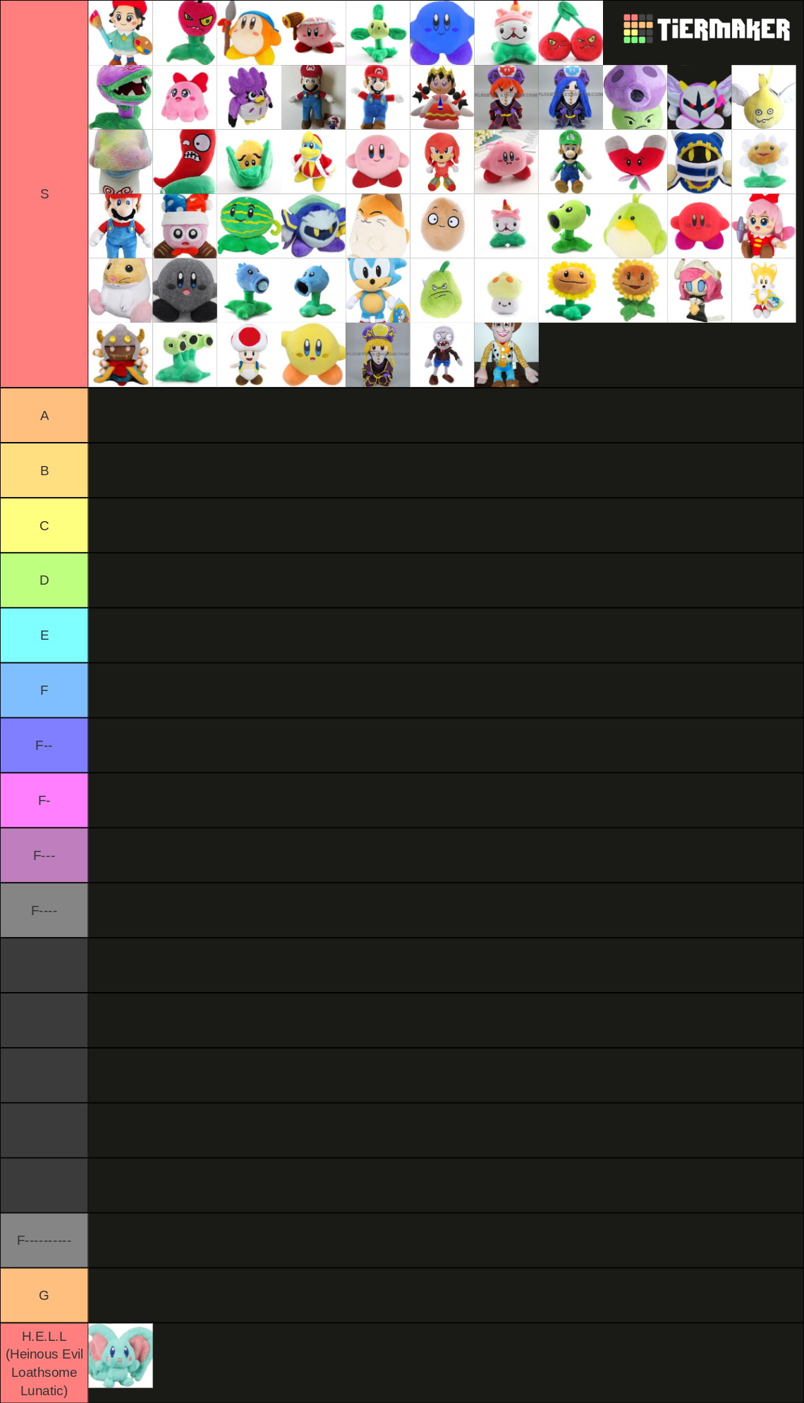 random plush tierlist Tier List (Community Rankings) - TierMaker