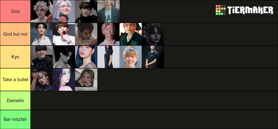 Kpop God Tier Tier List (Community Rankings) - TierMaker