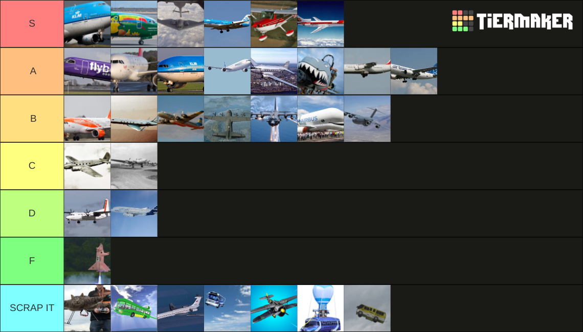 Plane Tier List (Community Rankings) - TierMaker