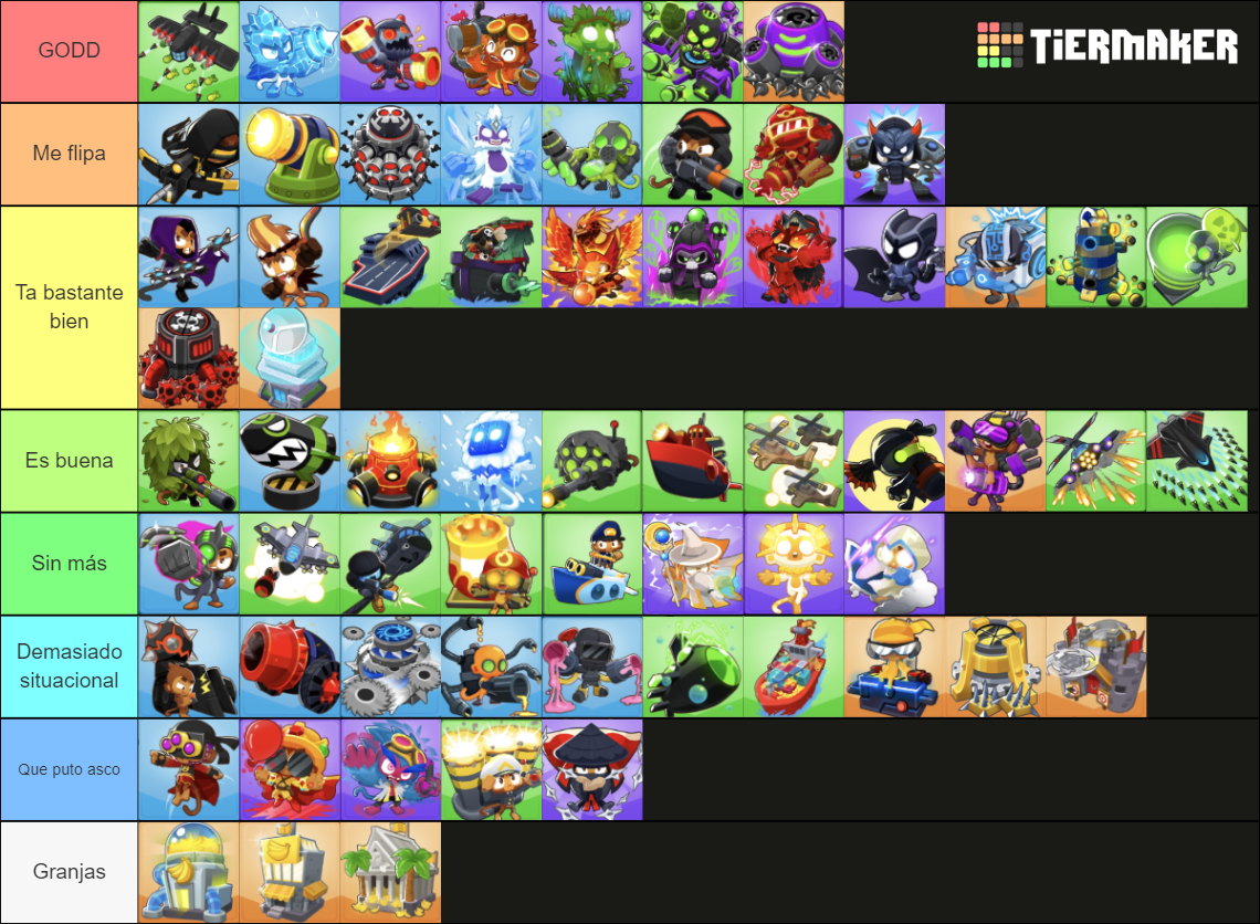 Btd6 tier 5 tower Tier List (Community Rankings) - TierMaker