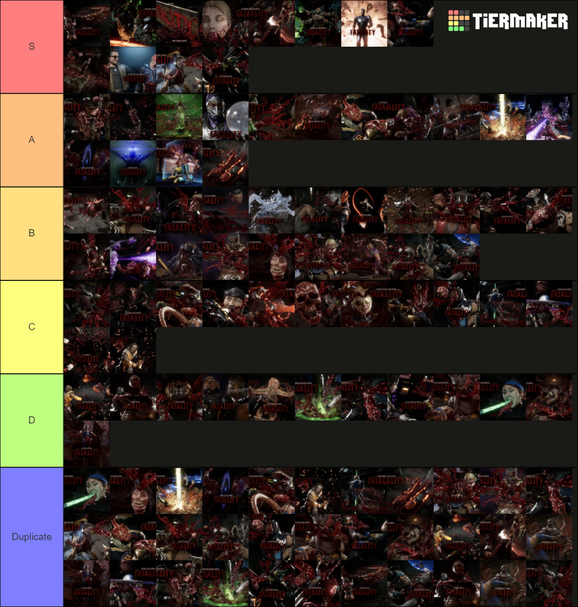 Mk 11 fatalities Tier List (Community Rankings) - TierMaker