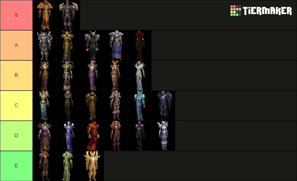 WoW Classic Raid Tier Sets Tier List (Community Rankings) - TierMaker