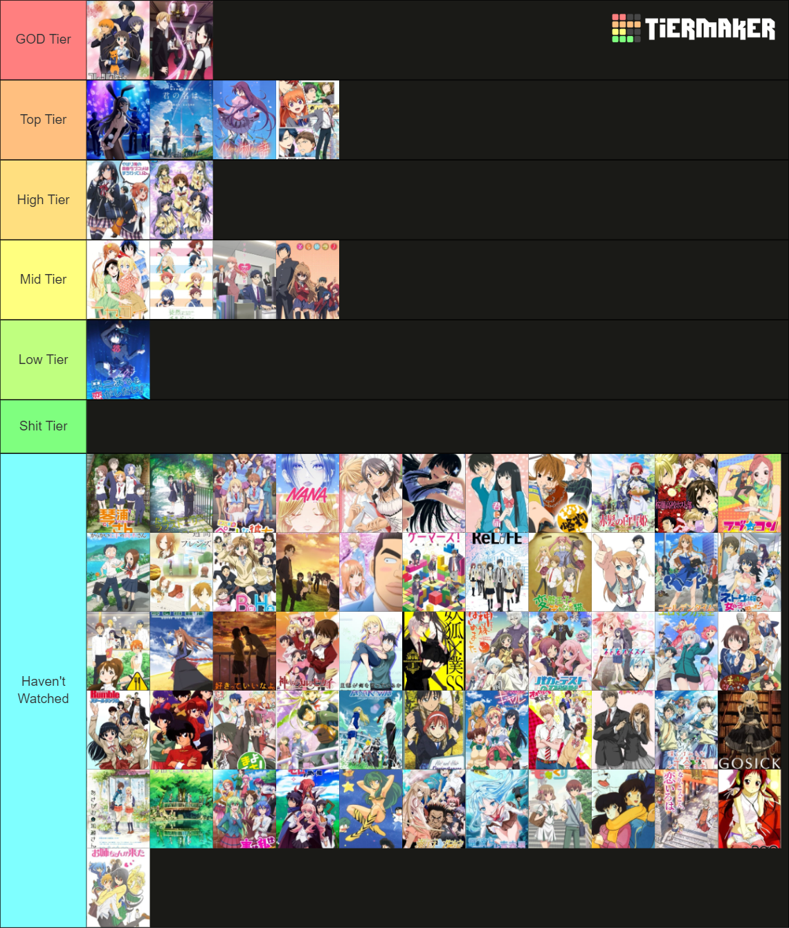 Best Rom-Com Anime Tier List (Community Rankings) - TierMaker