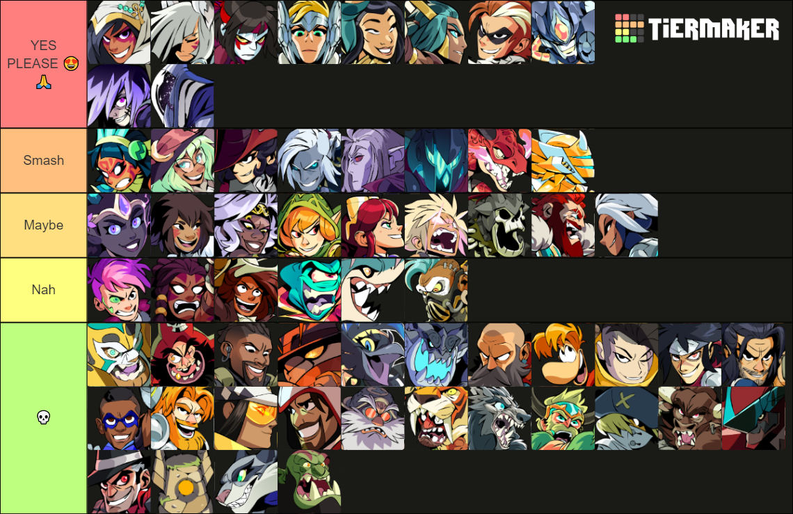 Brawlhalla Characters Tier List (Community Rankings) - TierMaker
