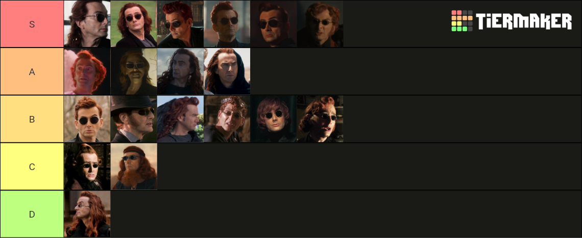 Good Omens ALL Crowley's hairstyles (2023) Tier List (Community ...