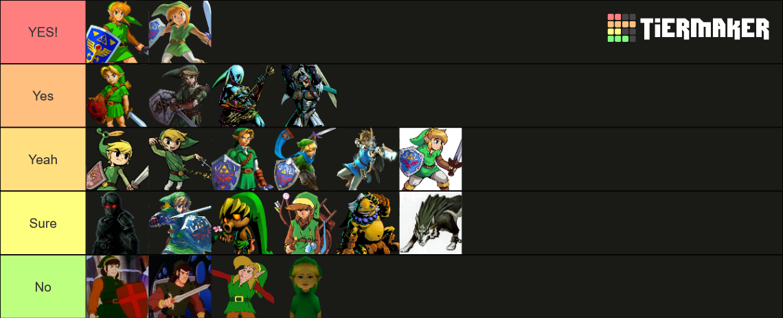 Link Designs Tier List (Community Rankings) - TierMaker