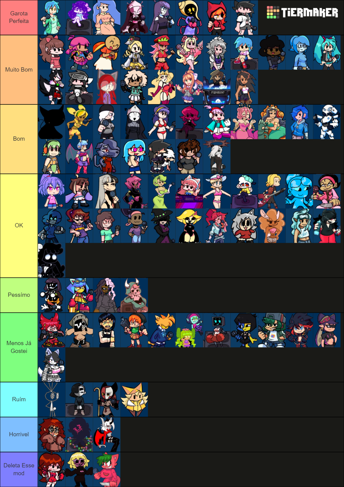 Friday Night Funkin Mod Waifus Tier List (Community Rankings) - TierMaker